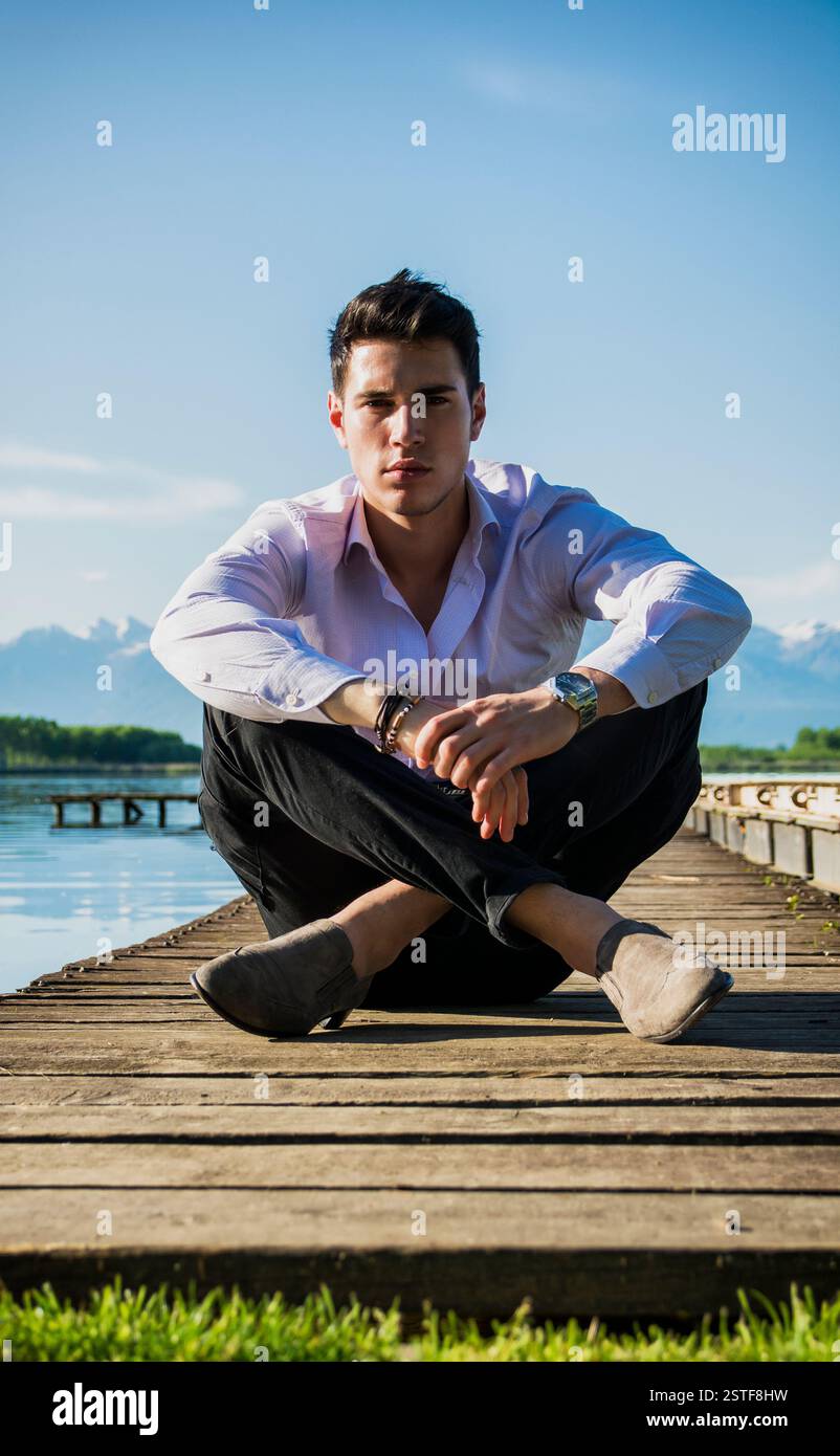 Handsome man flag canada hi-res stock photography and images - Alamy