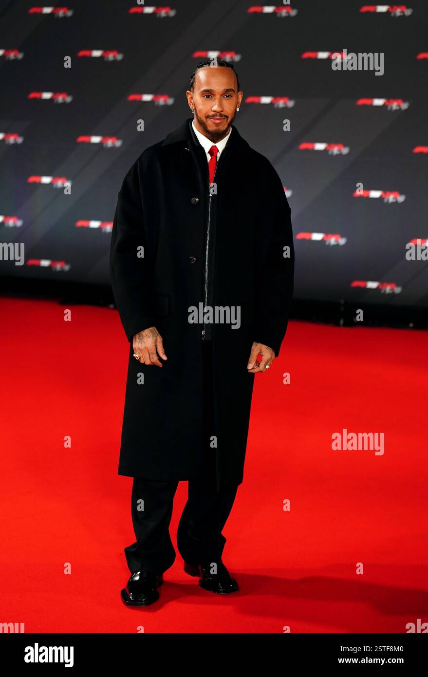 Ferrari driver Lewis Hamilton on the Red Carpet ahead of the F1 75 Live ...