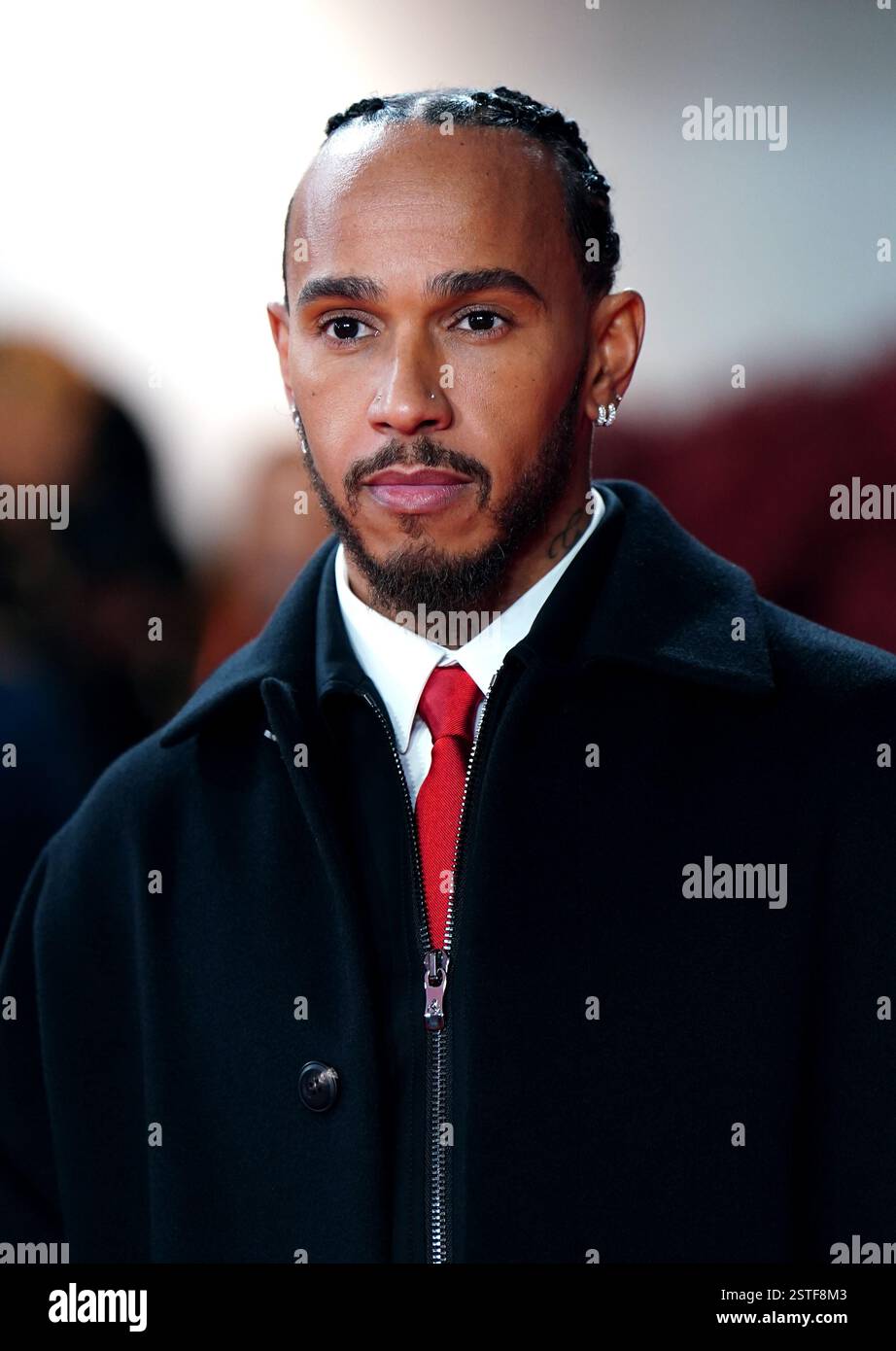 Ferrari driver Lewis Hamilton on the Red Carpet ahead of the F1 75 Live ...