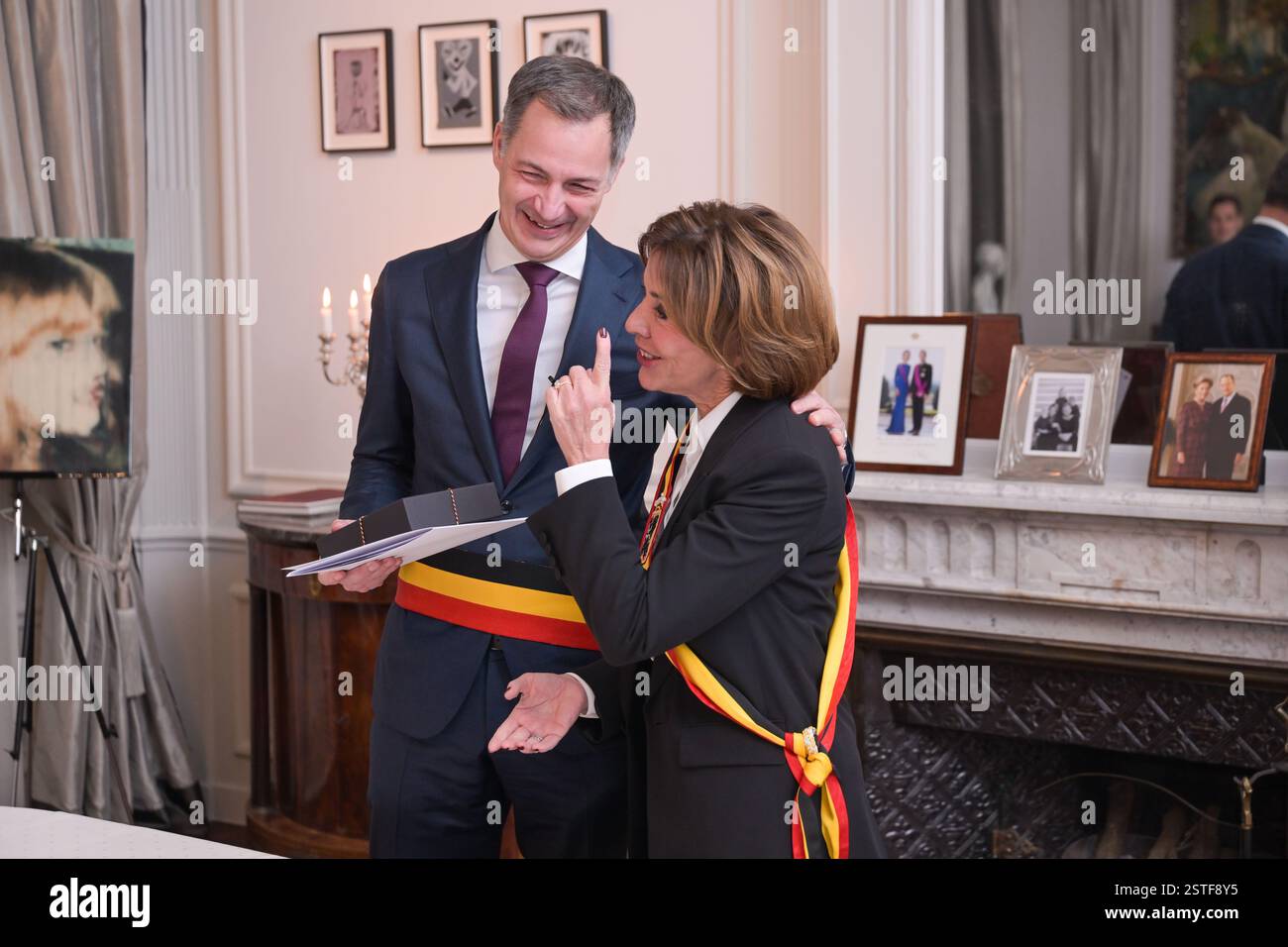 Gent, Belgium. 18th Feb, 2025. Brakel mayor Alexander De Croo and East ...
