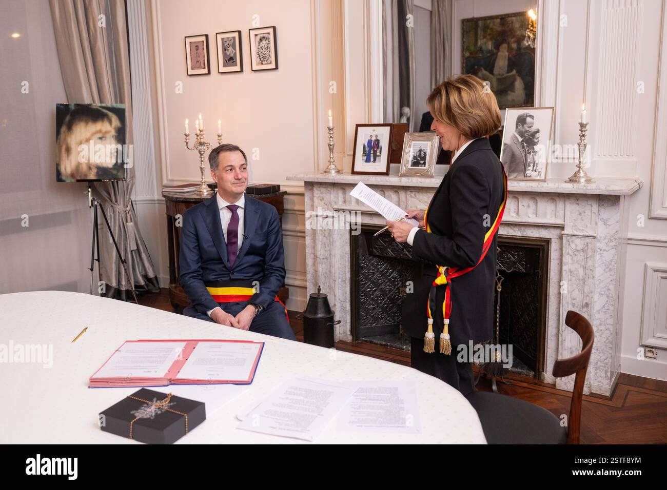 Gent, Belgium. 18th Feb, 2025. Brakel mayor Alexander De Croo and East ...