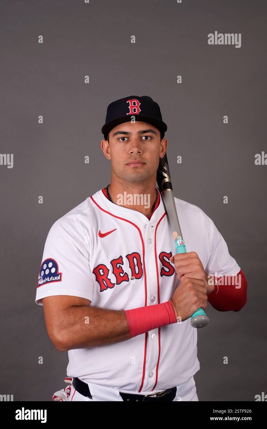 Boston Red Sox catcher Blake Sabol poses during photo day at the team's ...