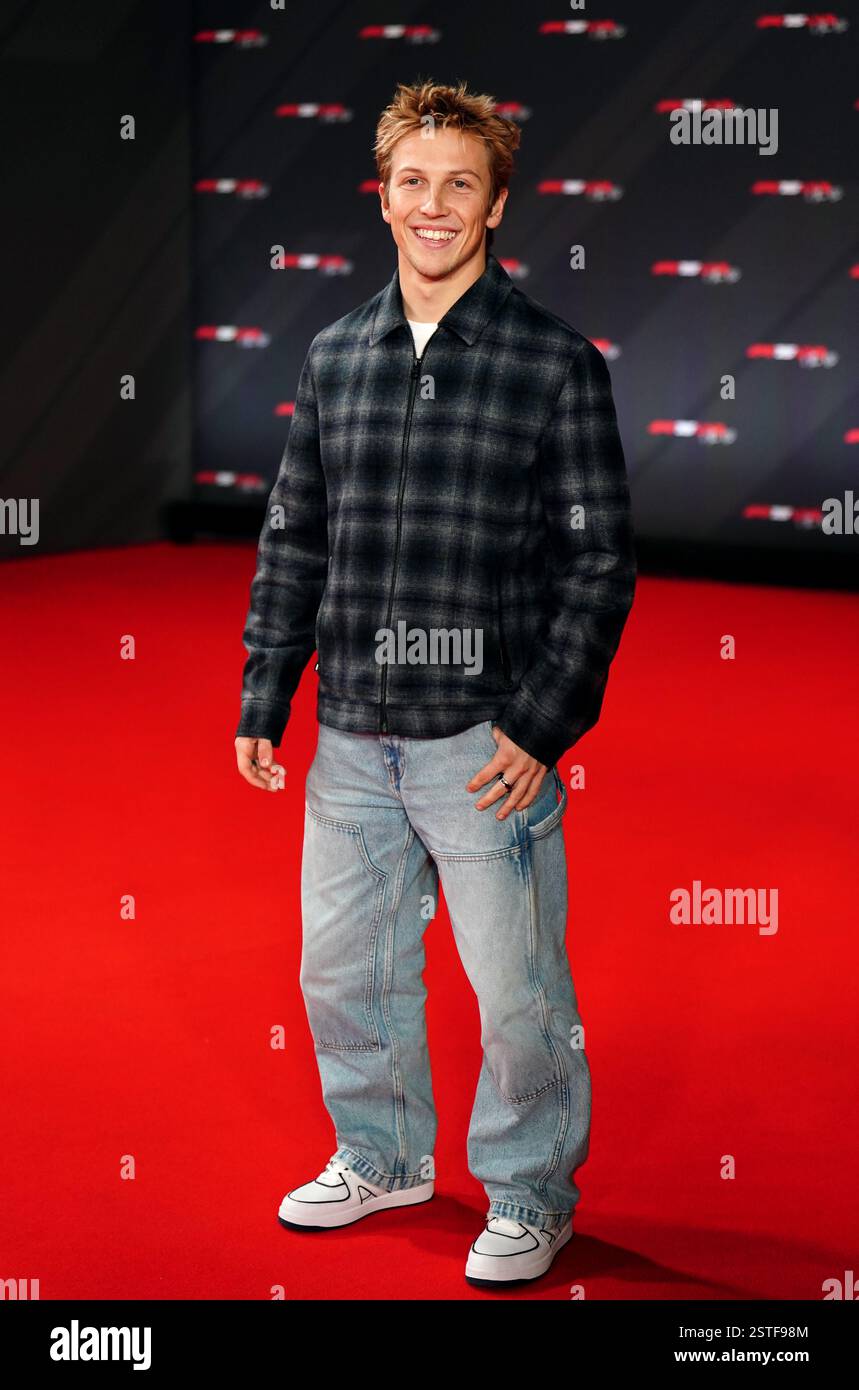Red Bull driver Liam Lawson on the Red Carpet ahead of the F1 75 Live ...
