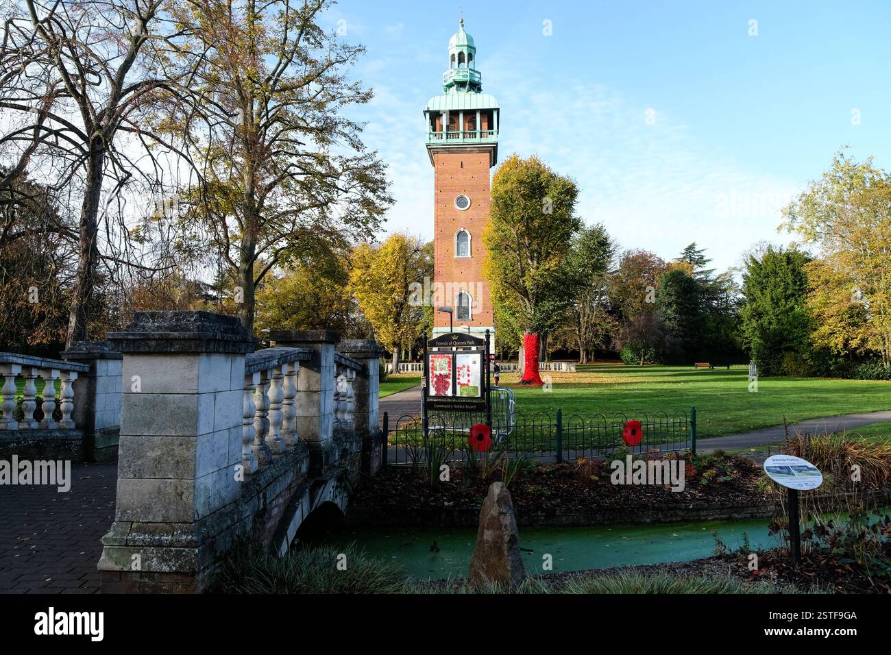 carillon tower in queens park loughborough Stock Photo - Alamy