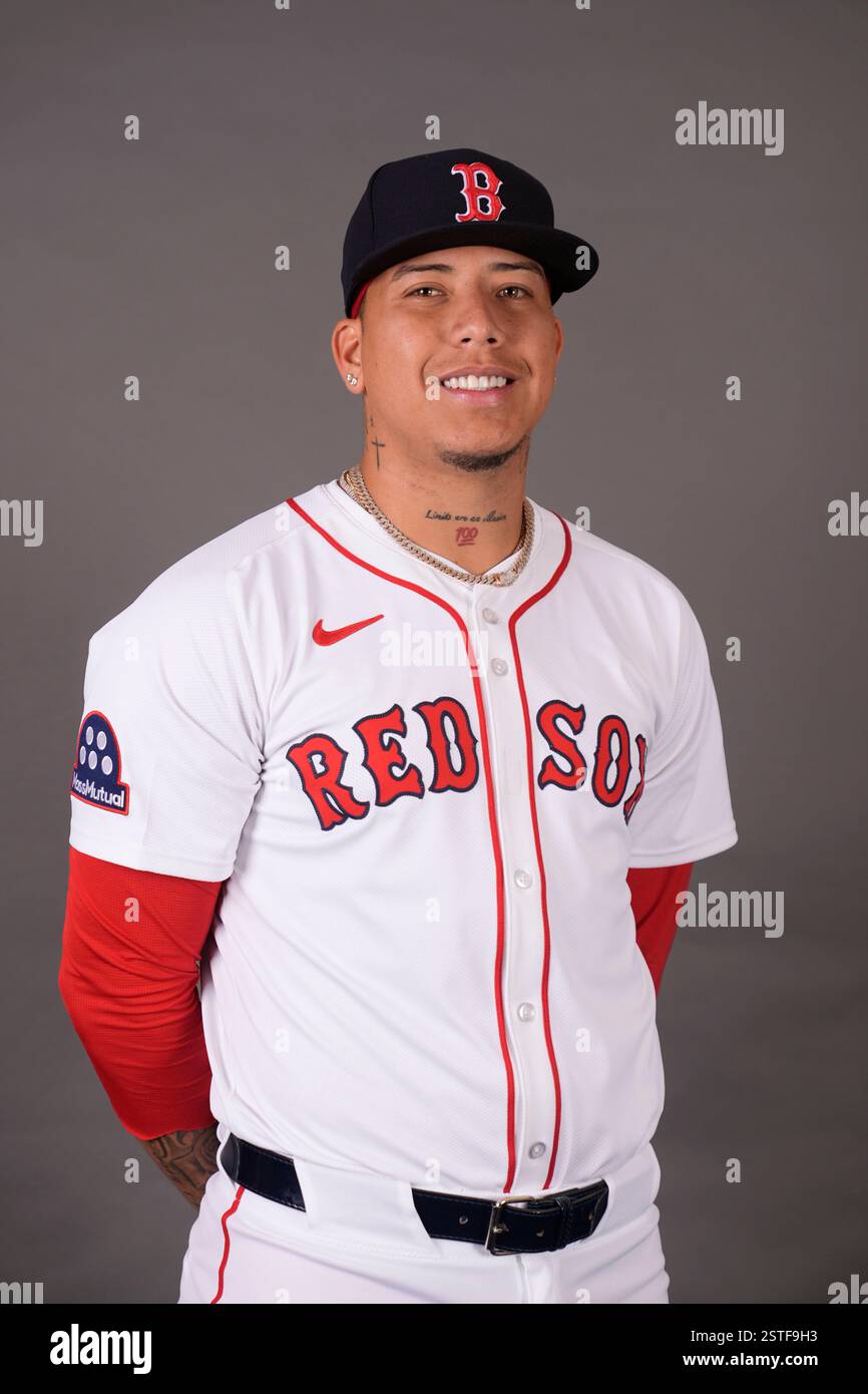 Boston Red Sox pitcher Bryan Mata poses during photo day at the team's ...
