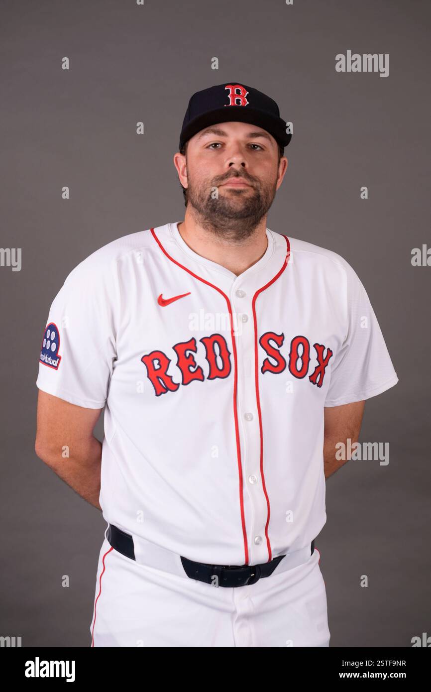 Boston Red Sox pitcher Jacob Webb poses during photo day at the team's ...