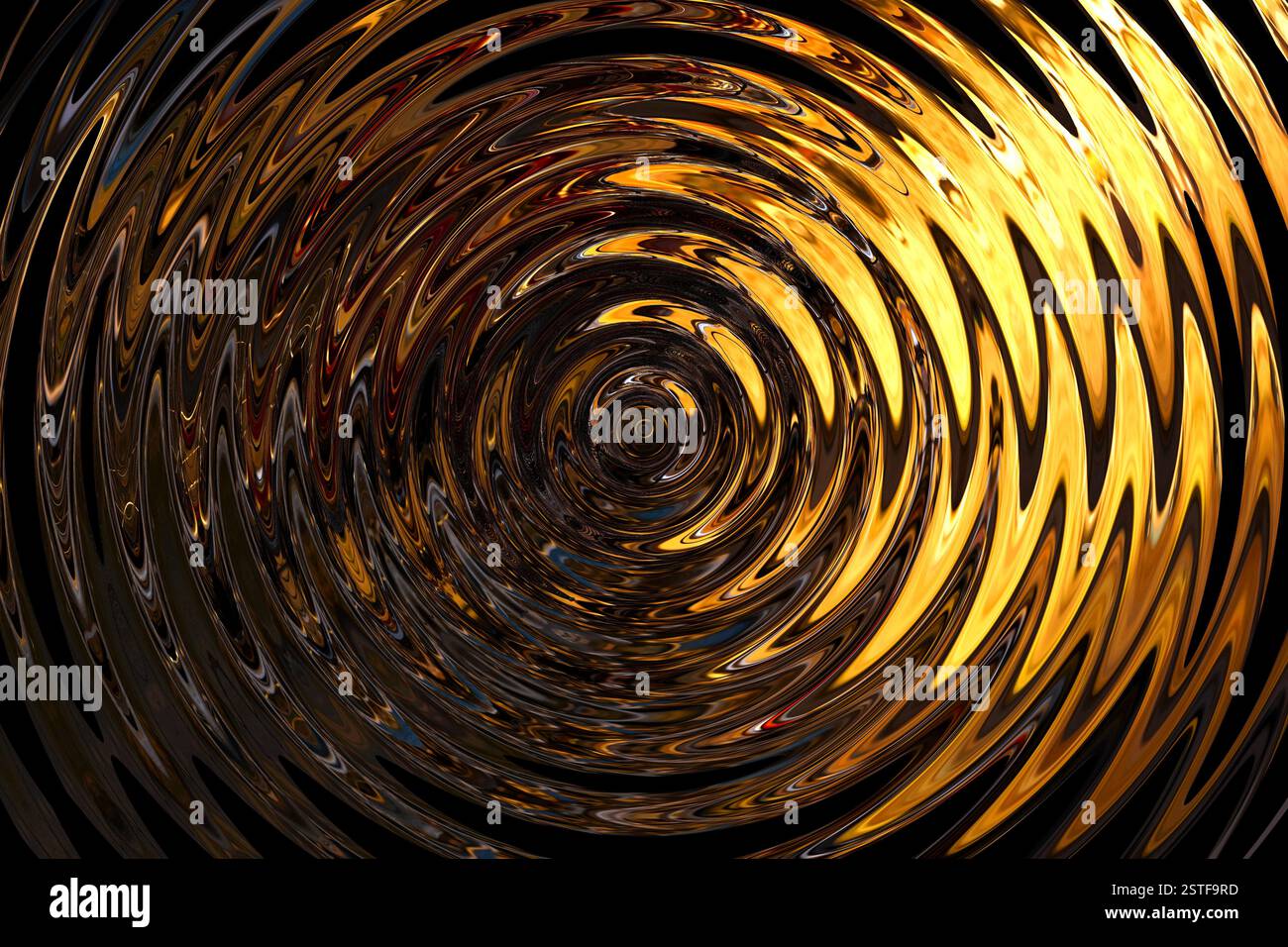 Circular reflective illustration giving an impression of reflection in ...