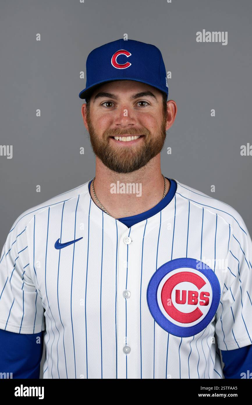 This is a 2025 photo of infeidler Gage Workman of the Chicago Cubs ...