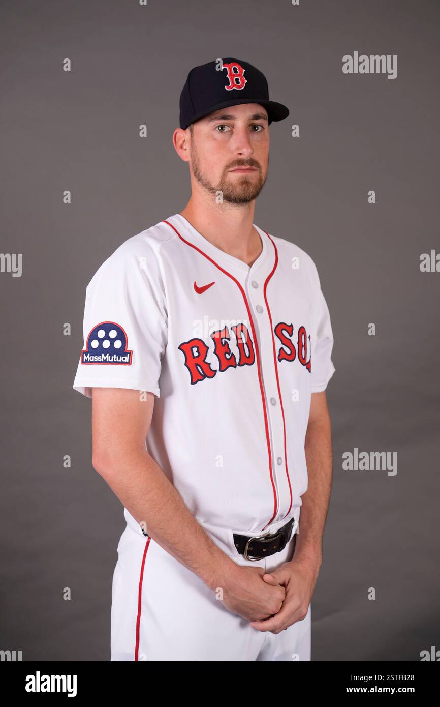 Boston Red Sox pitcher Cooper Criswell poses during photo day at the ...