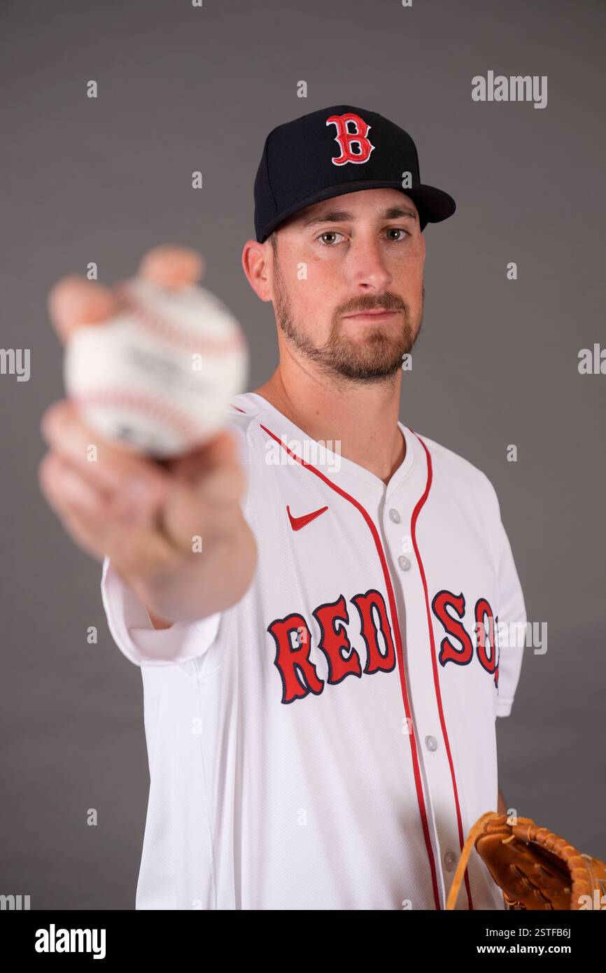 Boston Red Sox pitcher Cooper Criswell poses during photo day at the ...