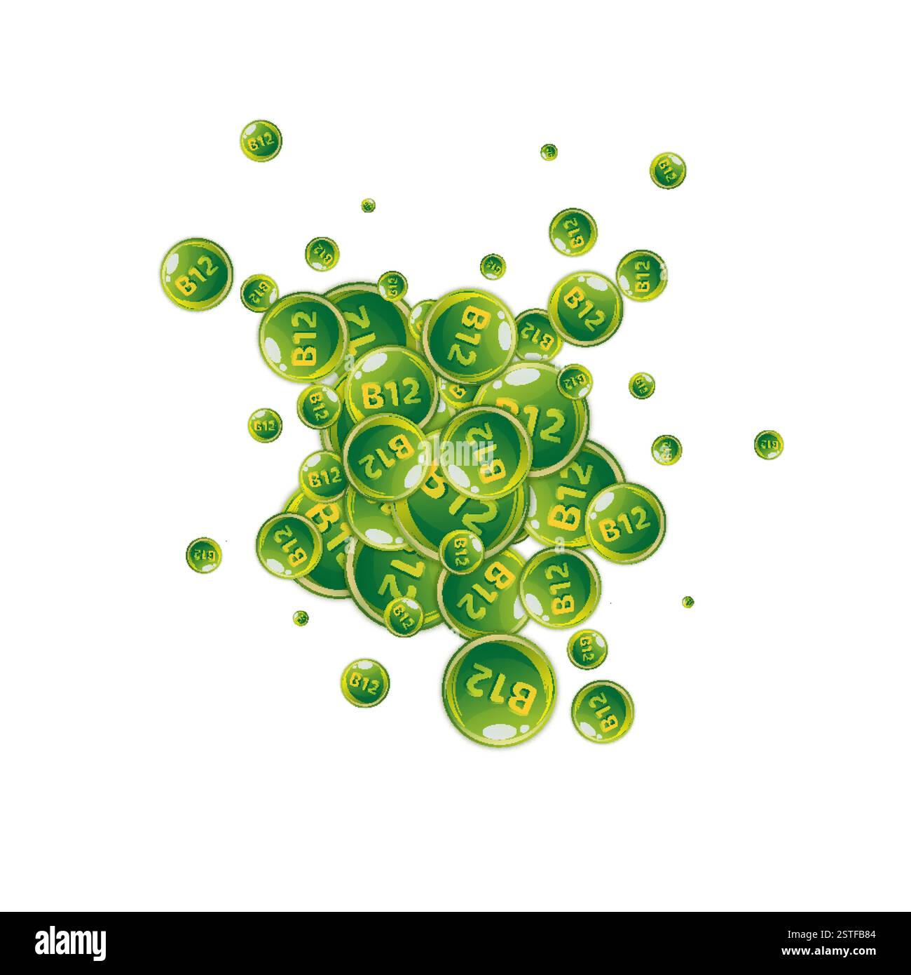 Vitamin B12 messy round pills. Beauty treatment and nutrition skin care ...