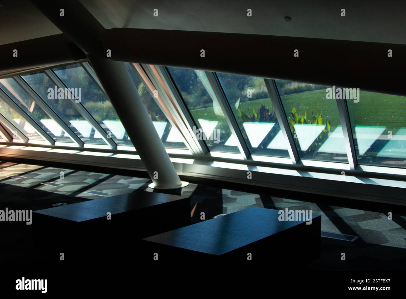 A unique architectural interior at Denver Botanic Gardens, where ...