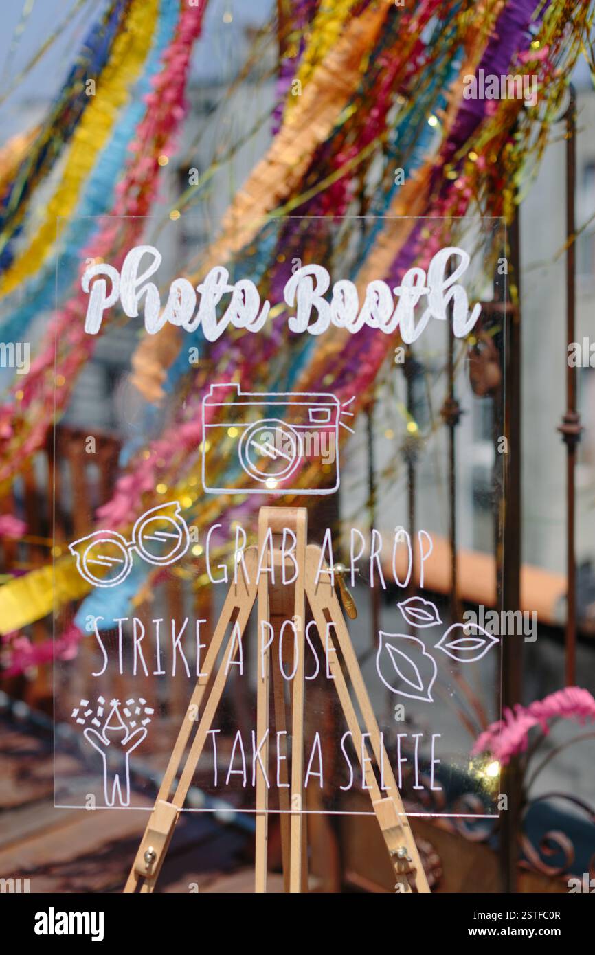 Guests are encouraged to grab props and take selfies at this vibrant ...