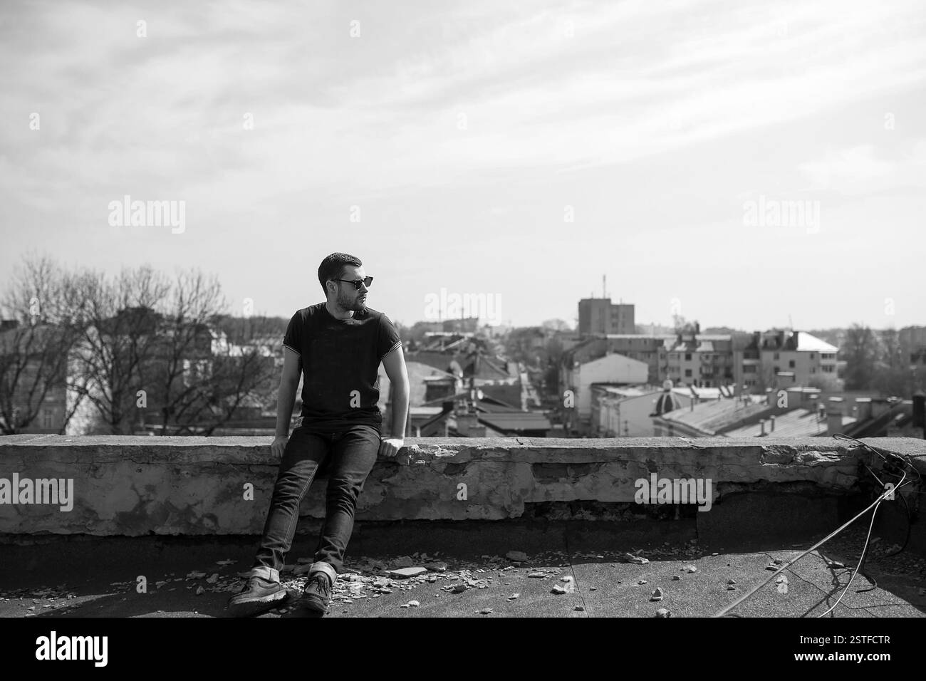 Old man posing in Black and White Stock Photos & Images - Alamy