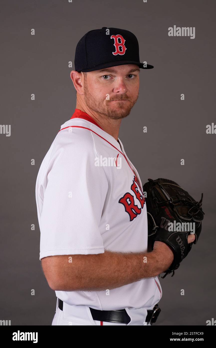Boston Red Sox pitcher Justin Wilson poses during photo day at the team ...