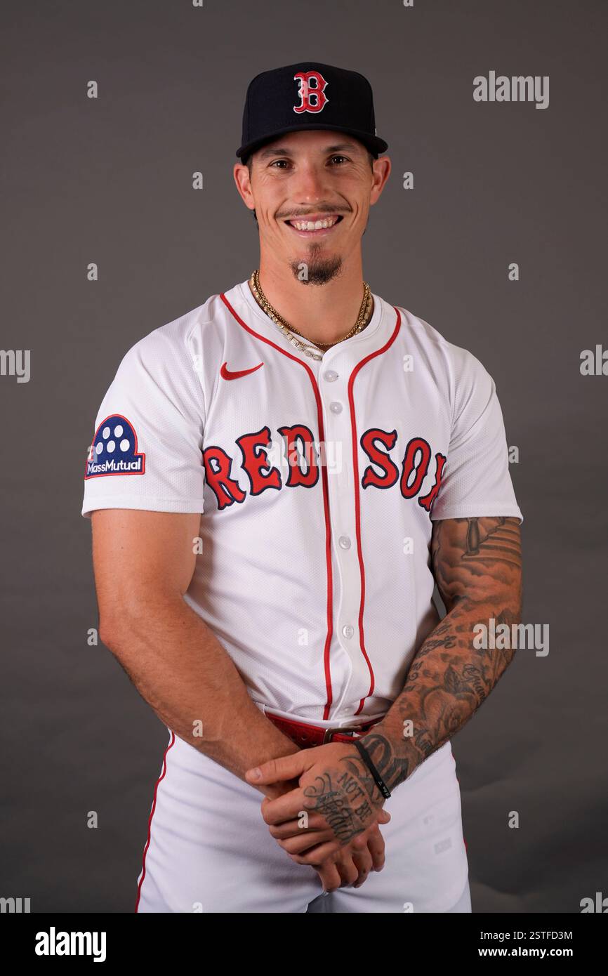 Boston Red Sox outfielder Jarren Duran poses during photo day at the ...