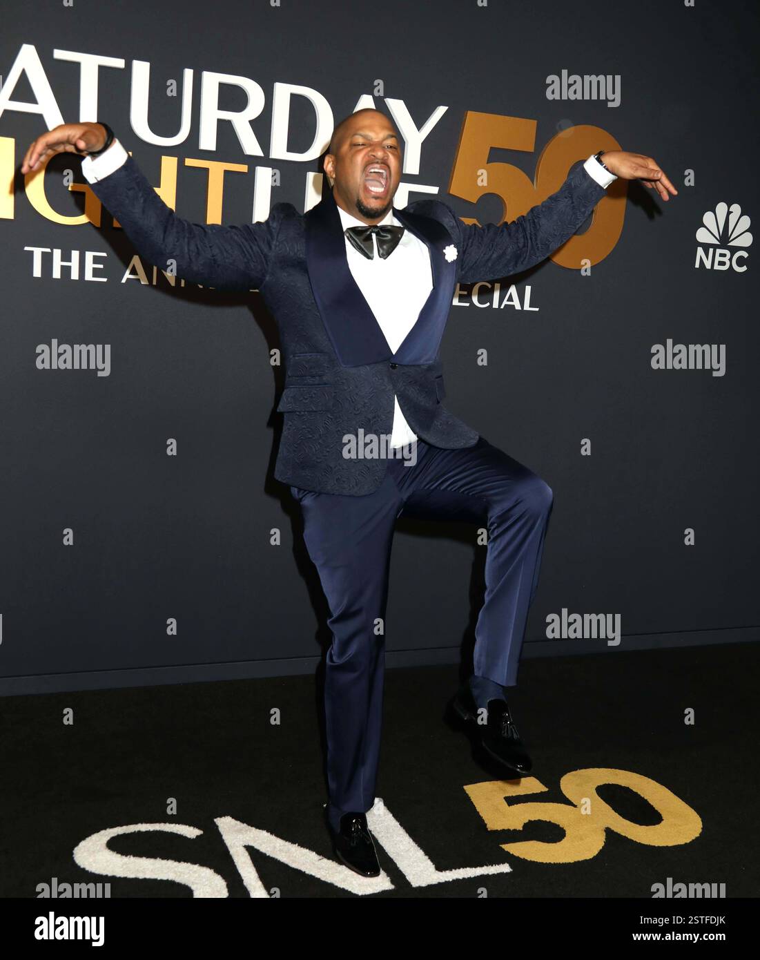 February 16, 2025, New York, New York, USA: Actor FINESSE MITCHELL seen at the arrivals for SNL ...