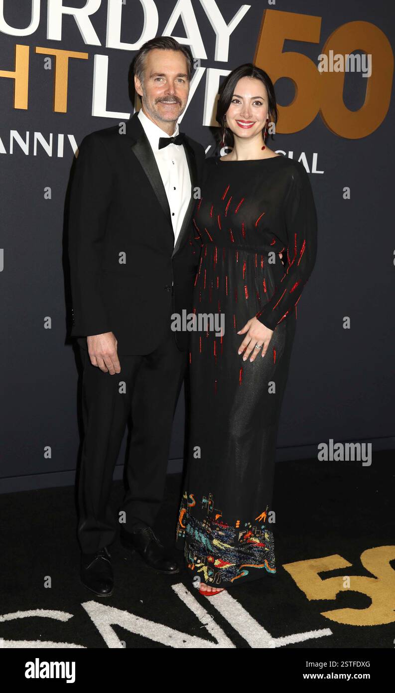February 16, 2025, New York, New York, USA: Actor WILL FORTE and OLIVIA ...