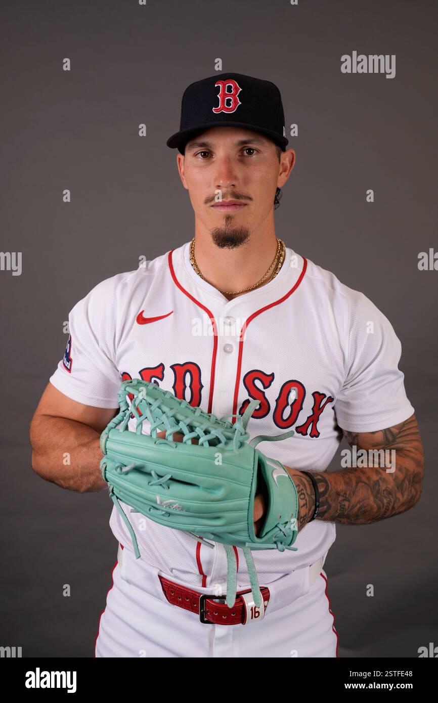 Boston Red Sox outfielder Jarren Duran poses during photo day at the ...