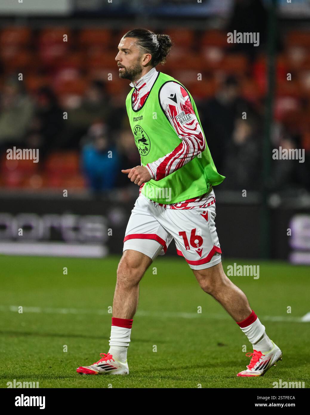 Jay Rodriguez of Wrexham during the pre-game warmup ahead of the Sky ...