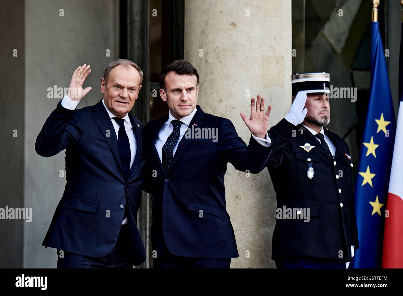 Paris, France. 20th Dec, 2022. French President Emmanuel Macron and ...