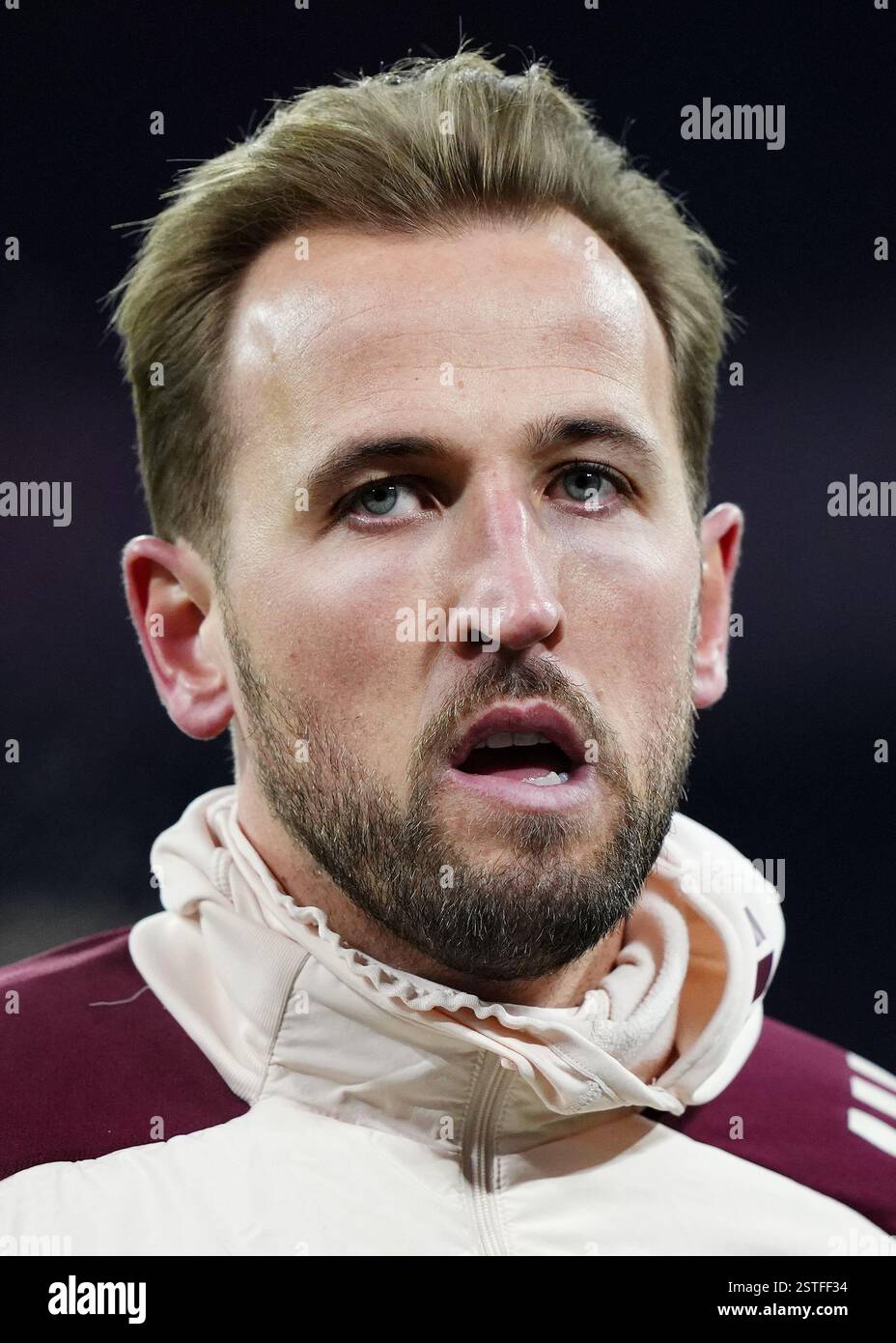 Bayern Munich's Harry Kane warms up ahead of the UEFA Champions League ...