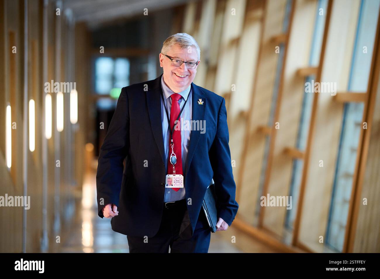 Edinburgh Scotland, UK 18 February 2025. Martin Whitfield MSP at the ...