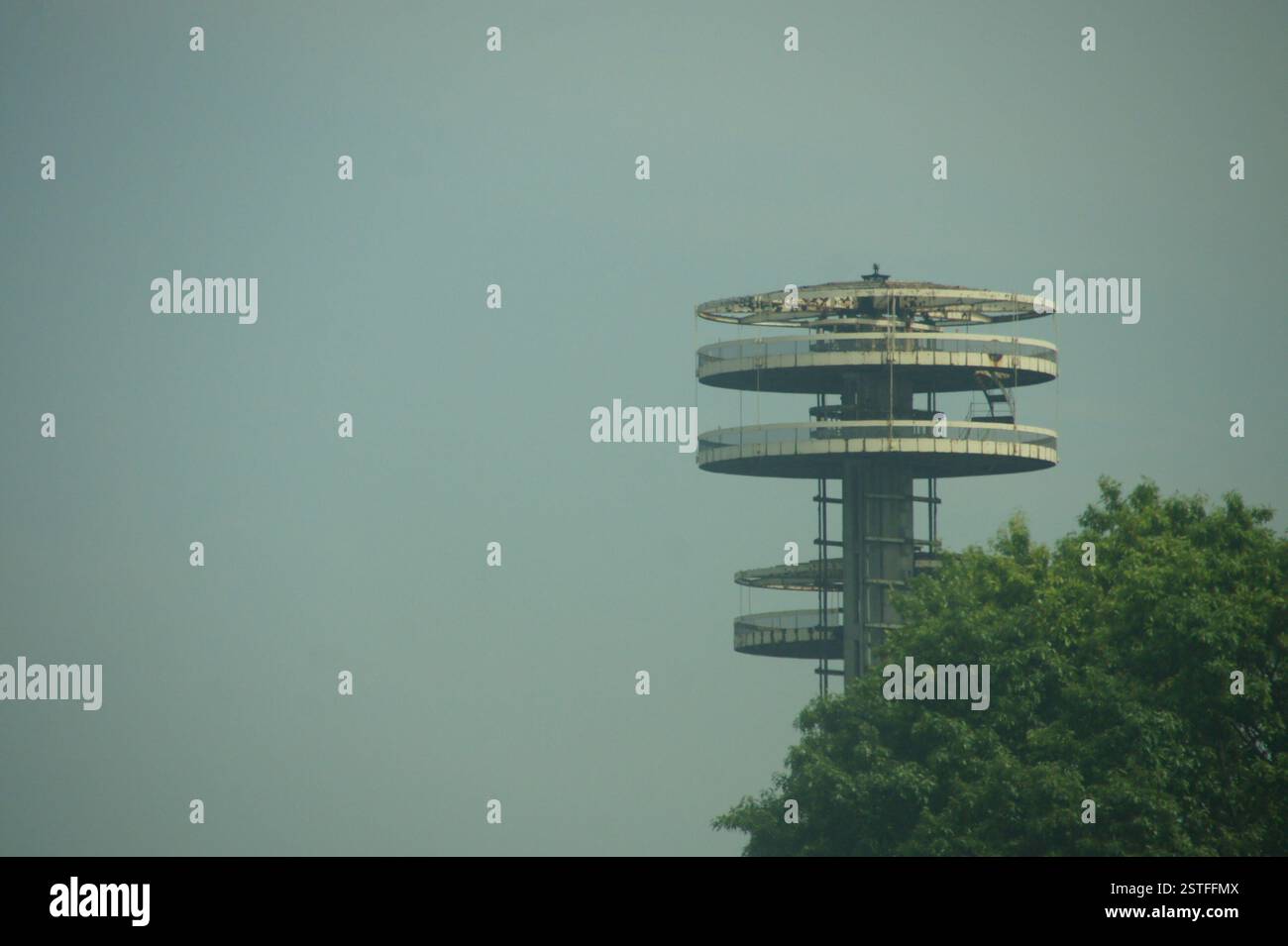 Boston tower circular observation deck with multiple levels hi-res ...