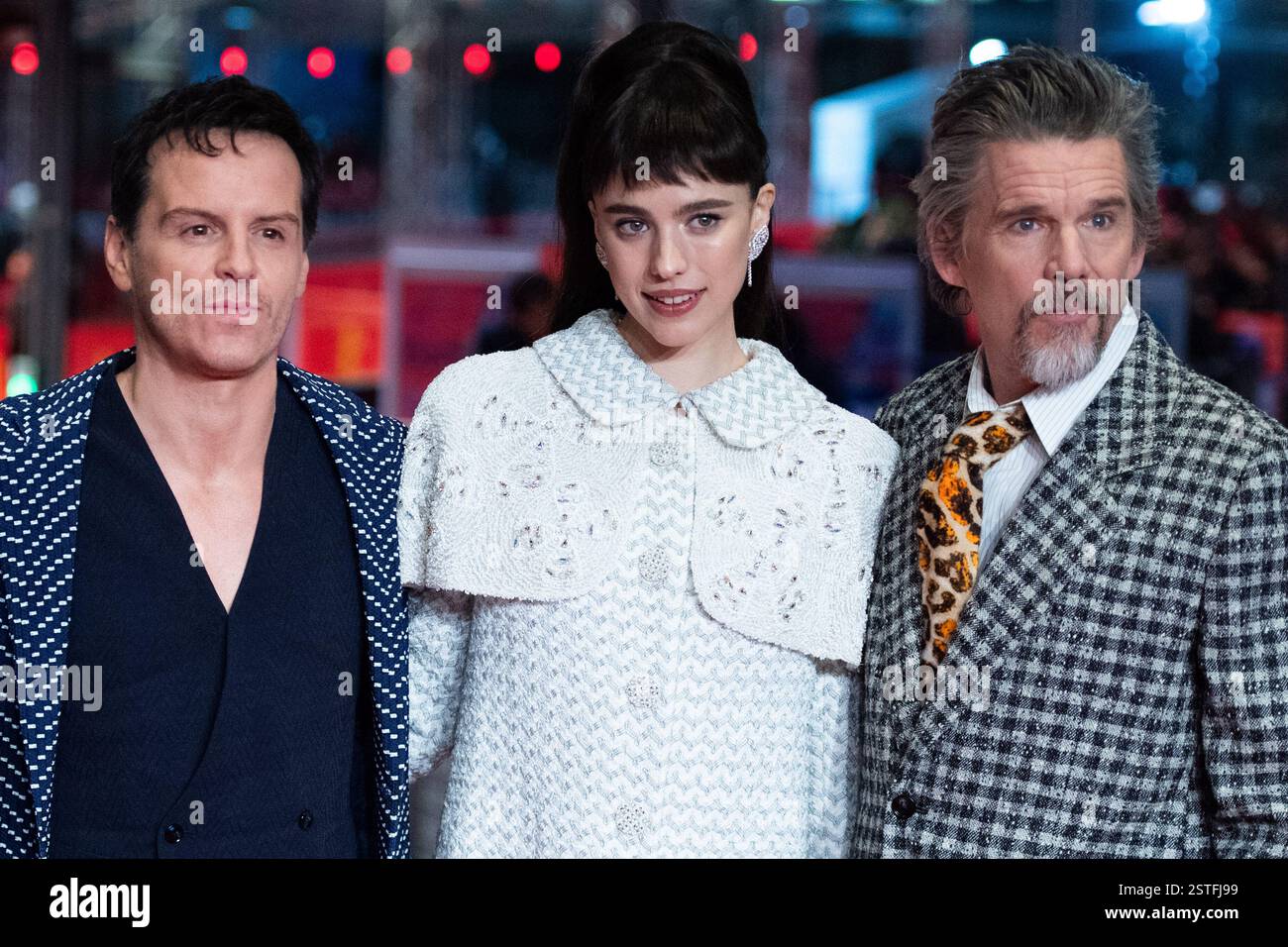 Berlin, Germany. 18th Feb, 2025. Andrew Scott, Margaret Qualley and ...