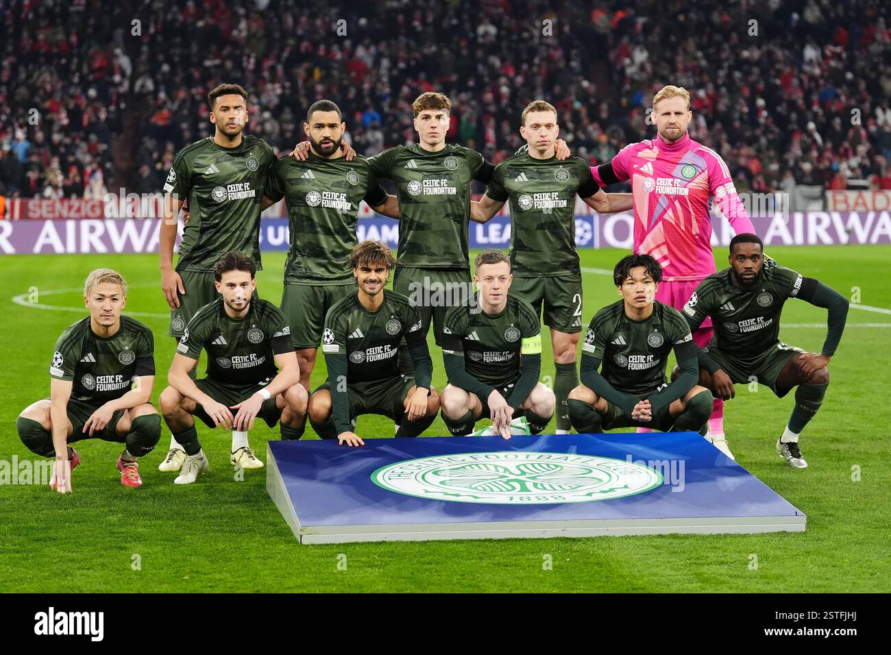 Celtic players pose for a team photo ahead of the UEFA Champions League ...