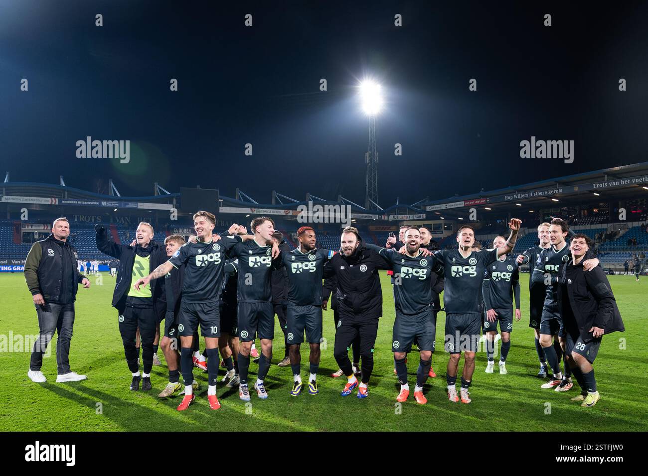 TILBURG, NETHERLANDS - FEBRUARY 15: Etienne Vaessen of FC Groningen ...