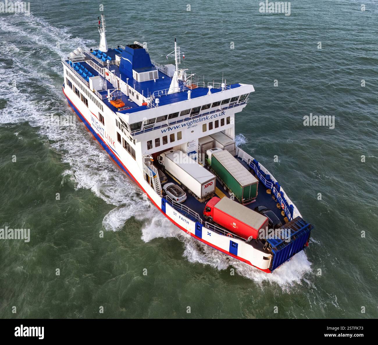 The Isle of Wight ferry St. Faith, operated by Wightlink Ferries on the ...