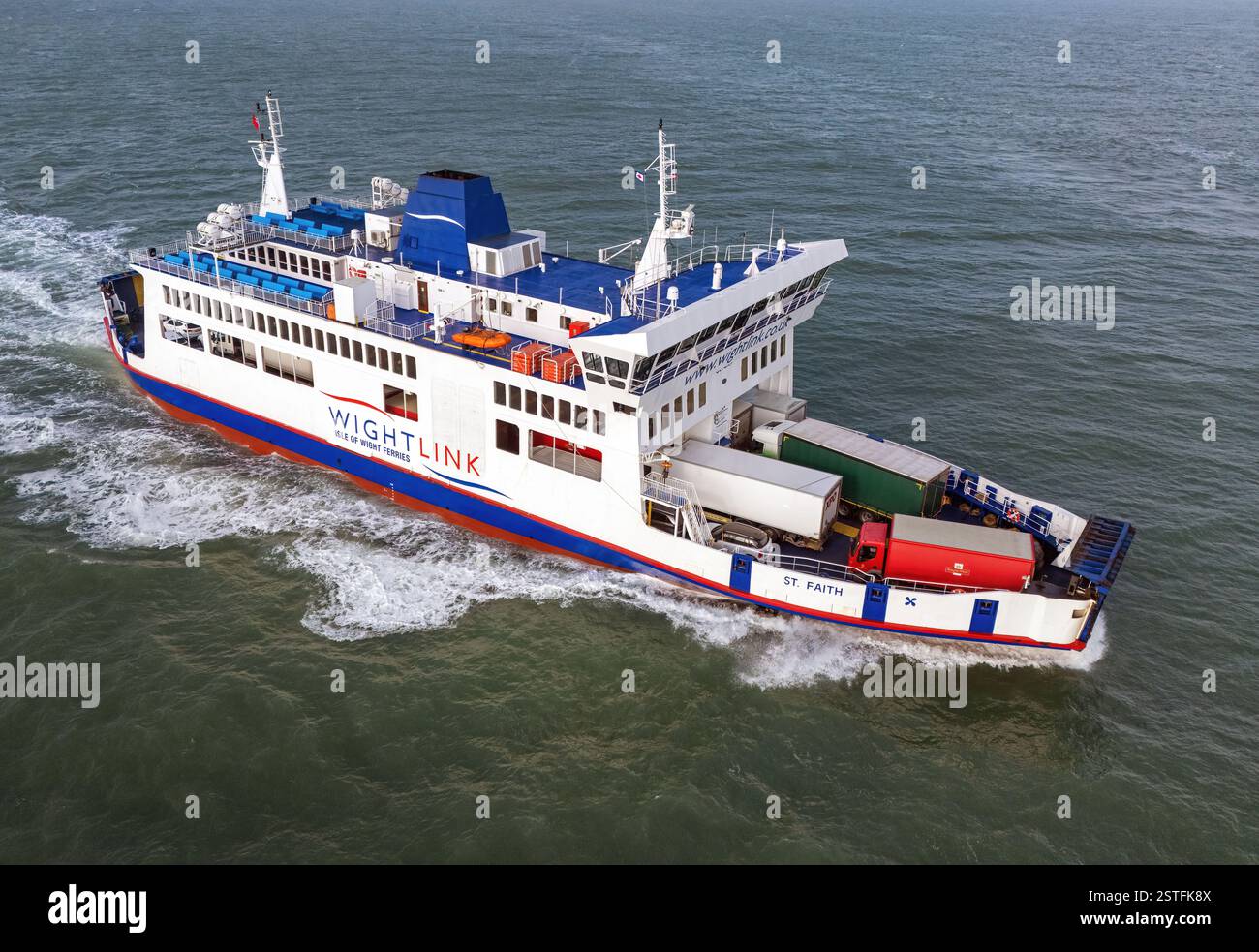 The Isle of Wight ferry St. Faith, operated by Wightlink Ferries on the ...