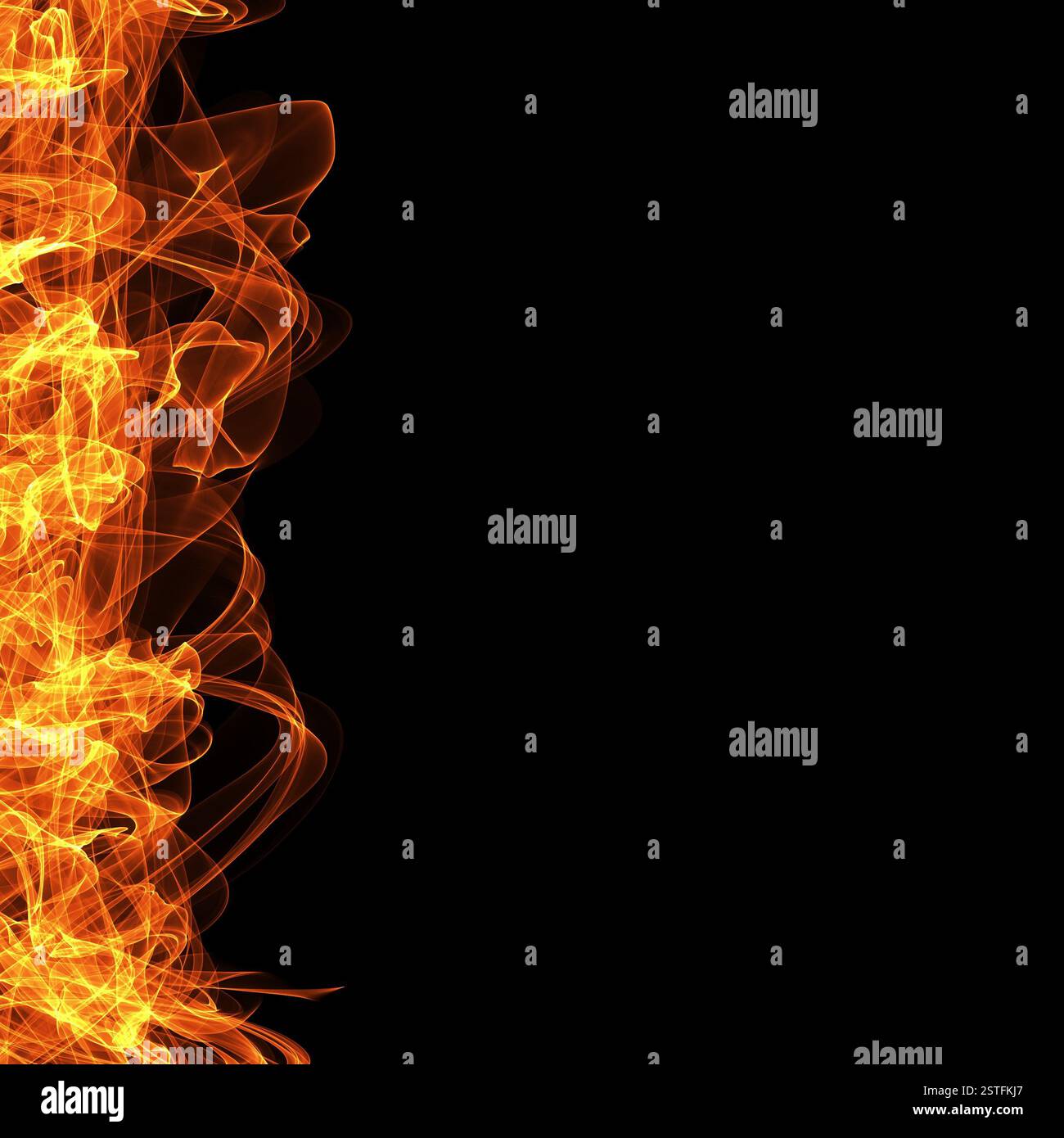 Fire frame black background, template for website computer graphic and ...