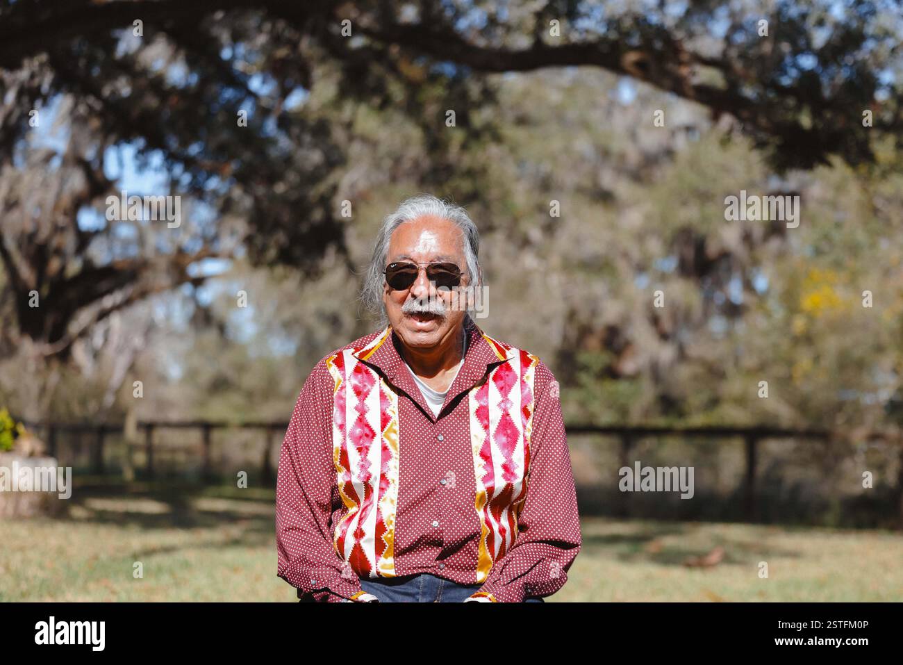 Coleman, Florida, USA. 18th Feb, 2025. Native American activist LEONARD ...