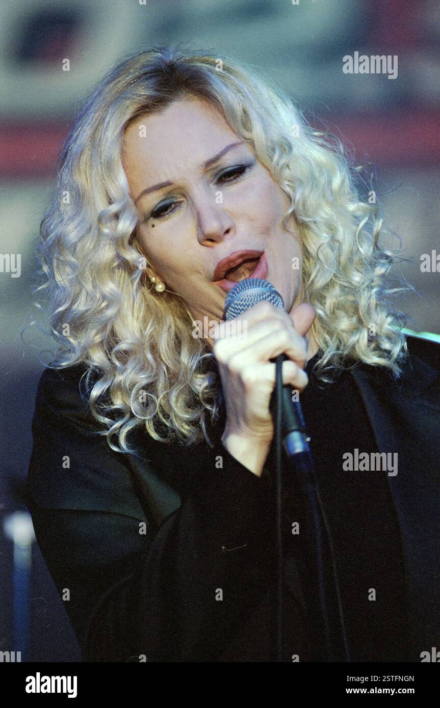 Milan Italy 02/04/1999: Ivana Spagna,Italian singer, during the live ...