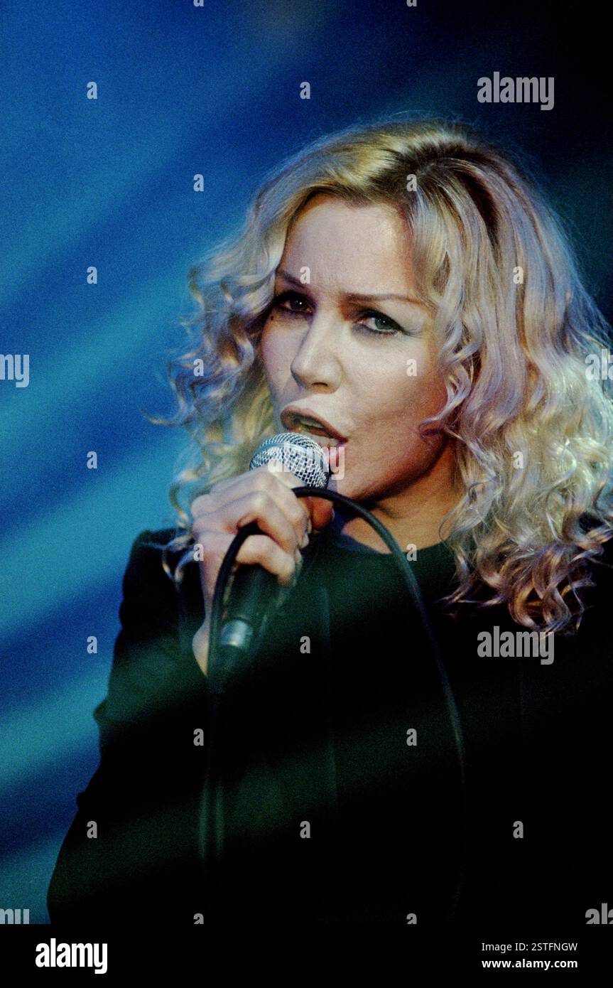 Milan Italy 02/04/1999: Ivana Spagna,Italian singer, during the live ...