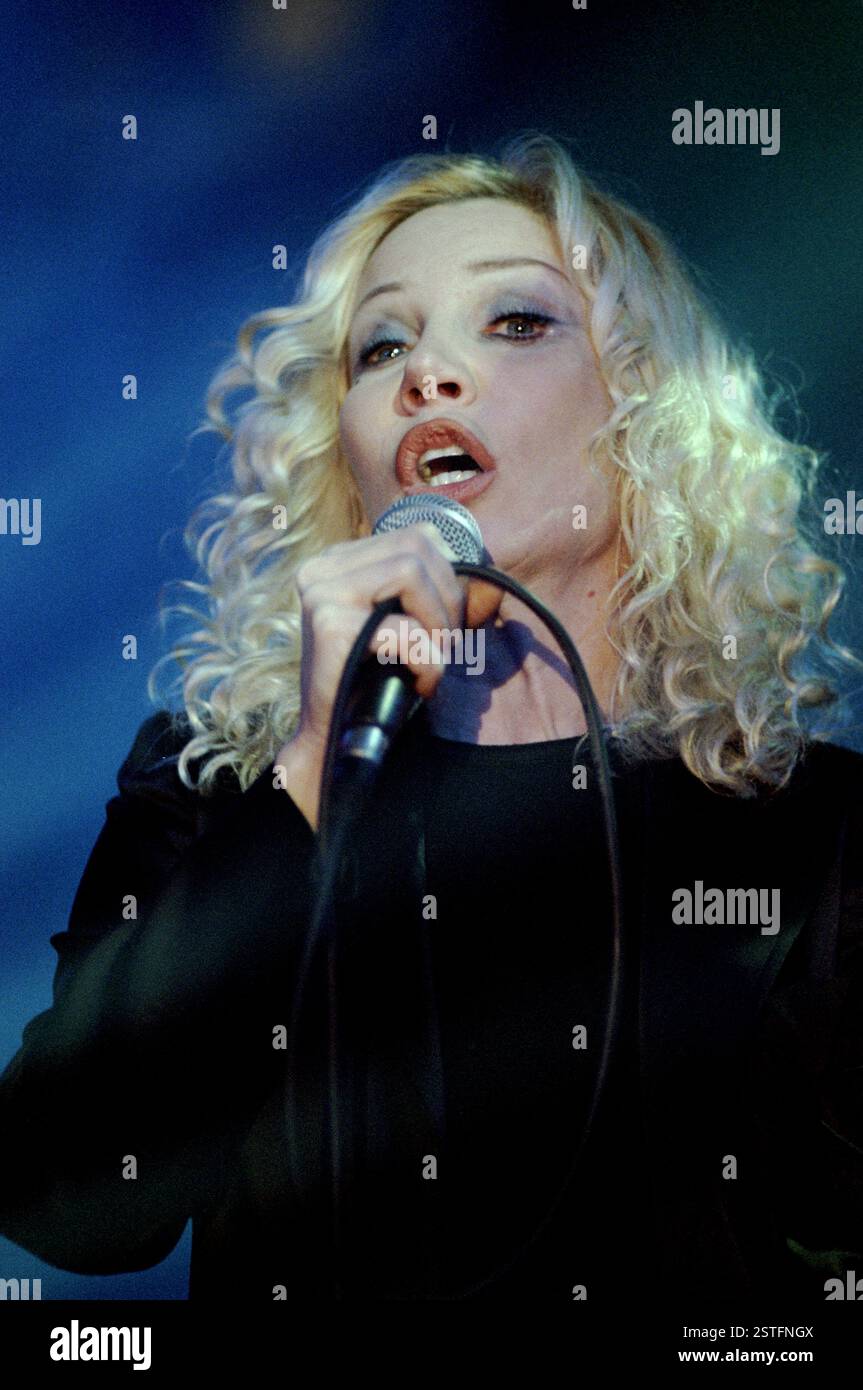 Milan Italy 02/04/1999: Ivana Spagna,Italian singer, during the live ...
