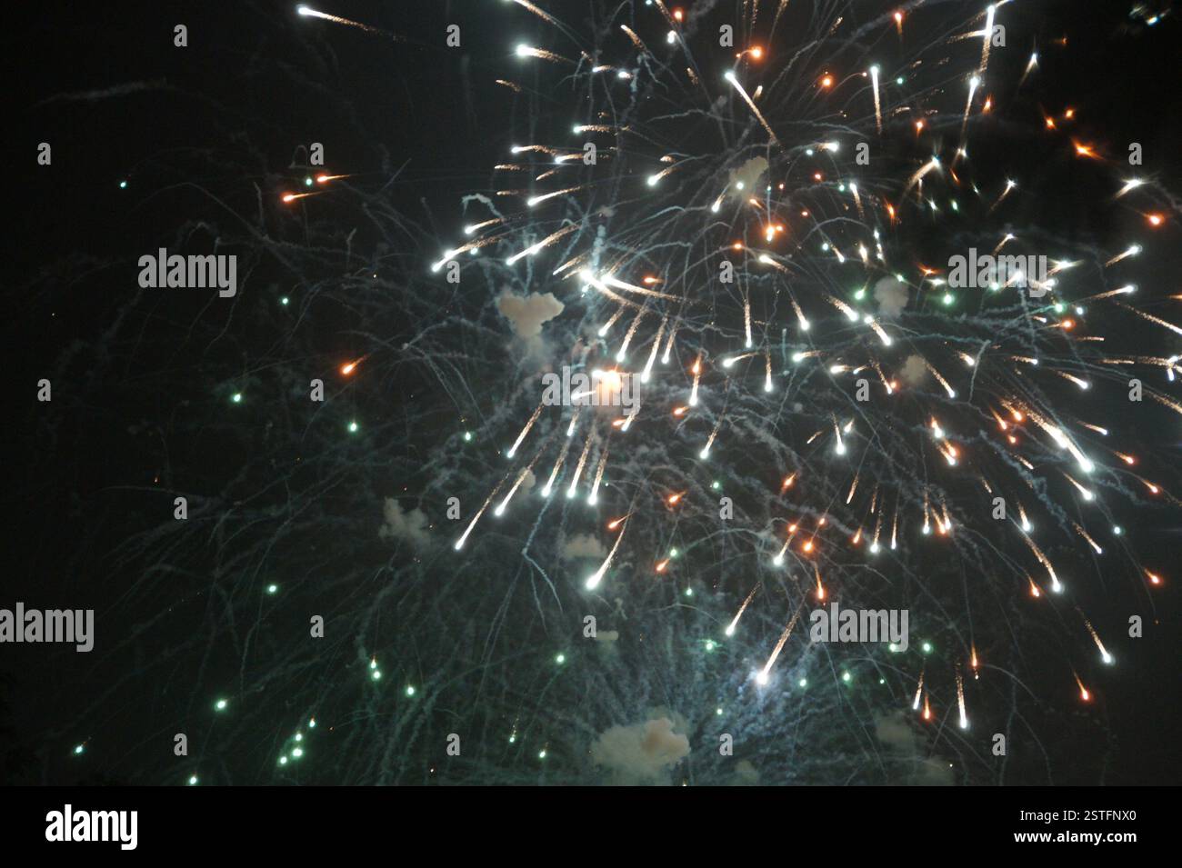 Boston fireworks illuminate the night sky, a vibrant explosion of color ...