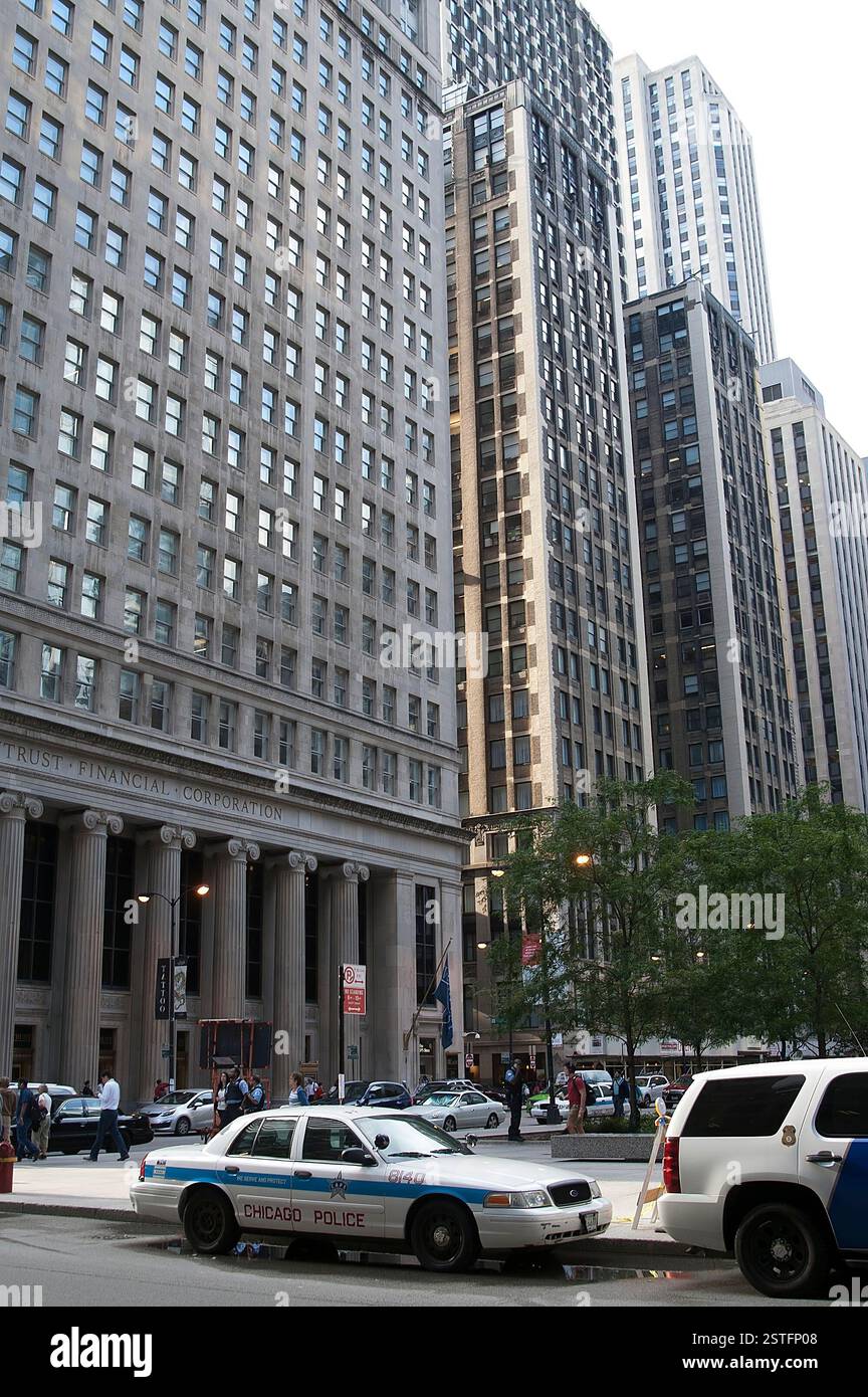 Chicago Loop, Illinois, USA; city center, downtown; skyscrapers on a ...