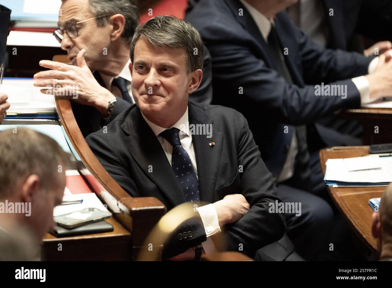 Paris, France. 18th Jan, 2025. French Minister of Overseas Manuel Valls ...