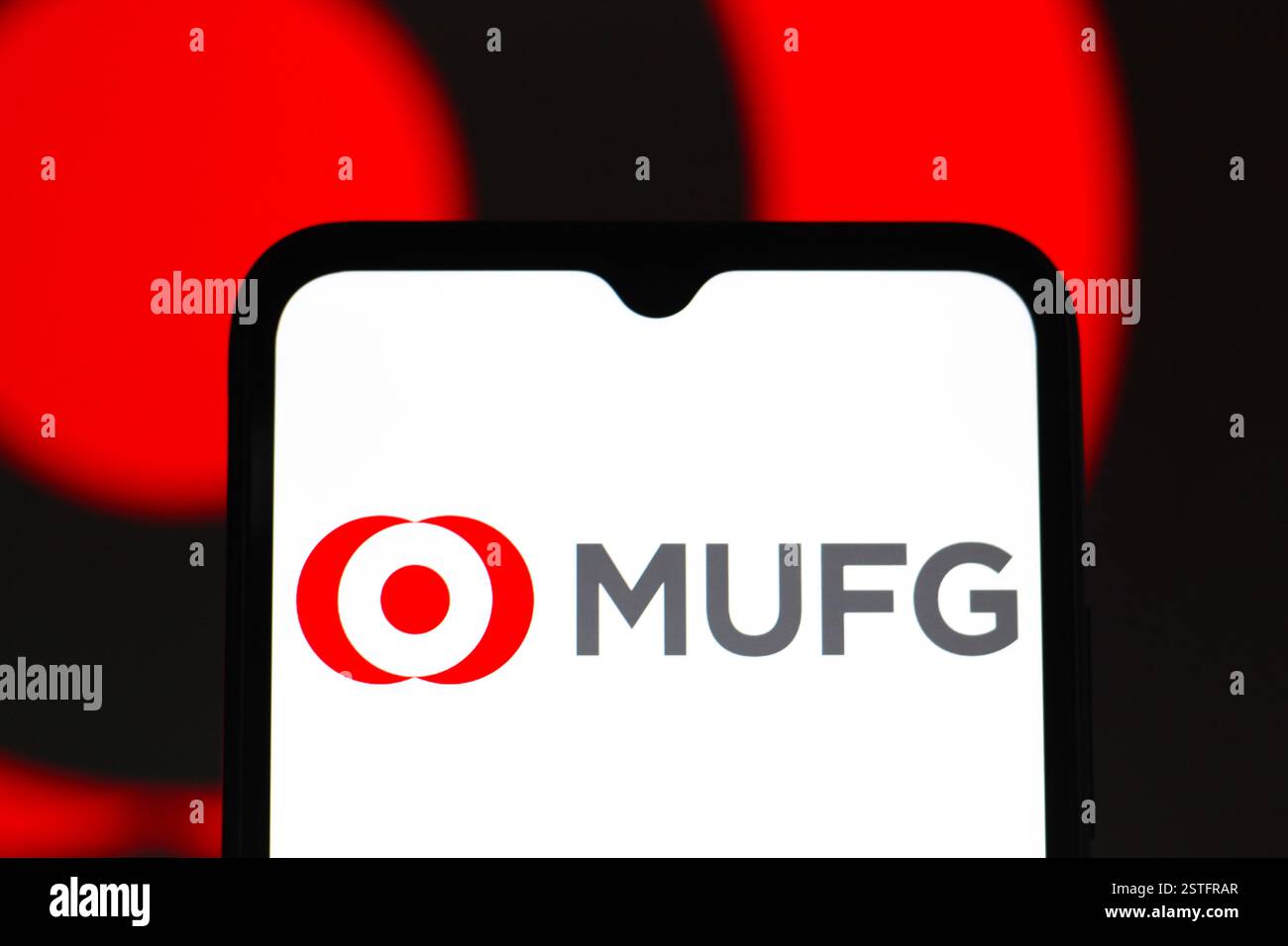 Canada. 18th Feb, 2025. In this photo illustration, the Mitsubishi UFJ Financial Group (MUFG ...