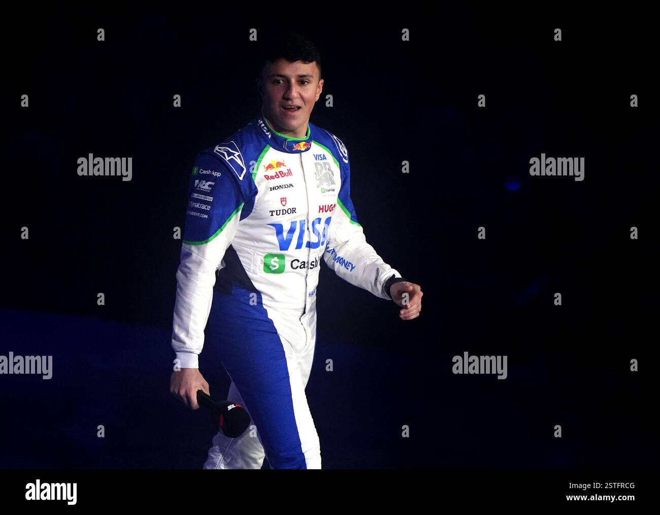 Racing Bulls driver Isack Hadjar during the F1 75 Live launch event at ...