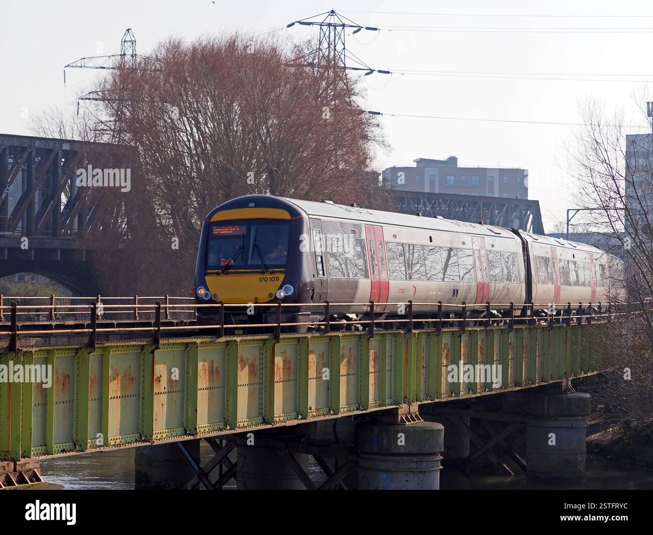 Cross Country Class 170 Turbostar approaching Peterborough, February ...