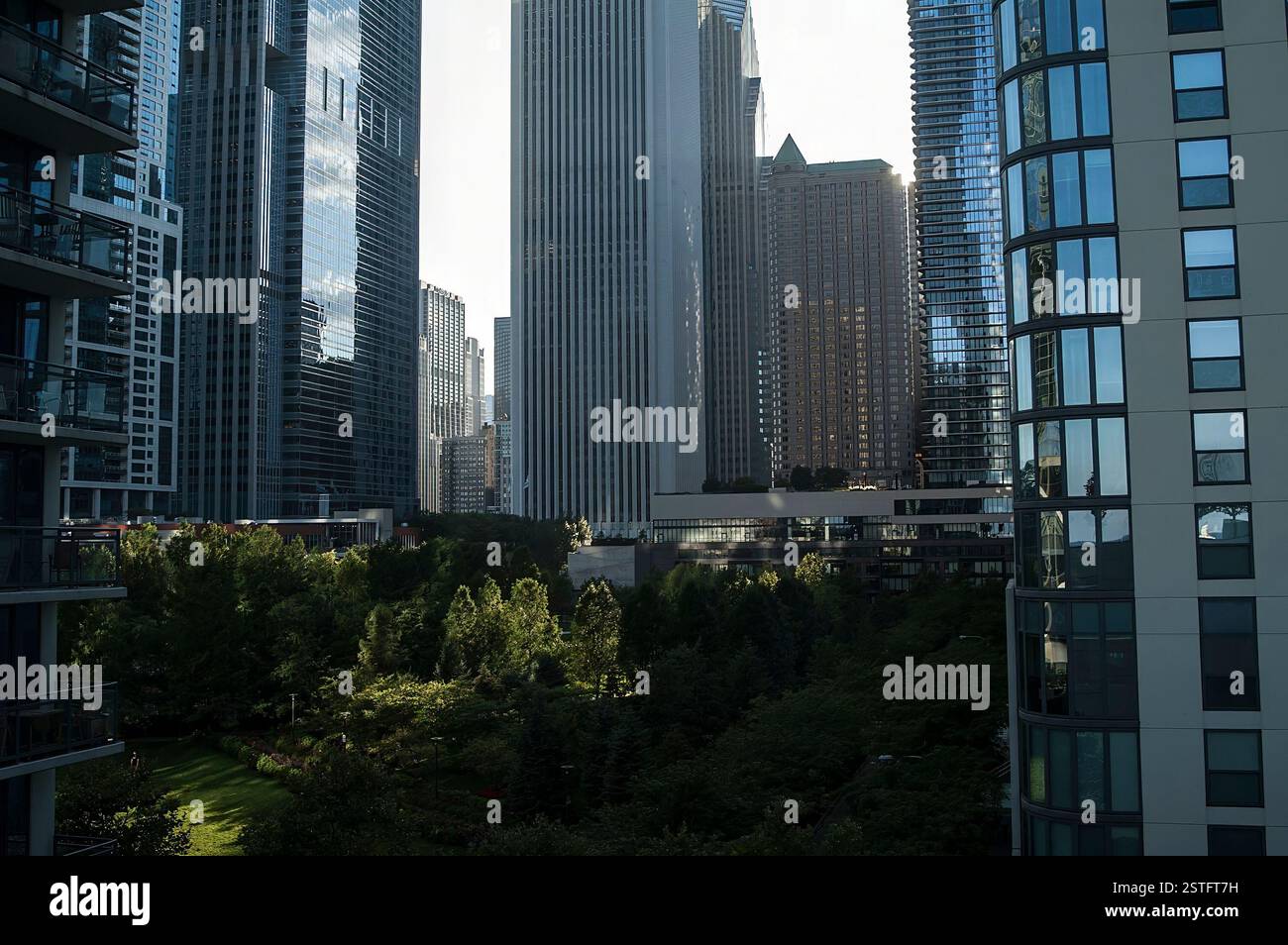 Chicago Loop, Illinois, USA; city center, downtown; master-planned ...