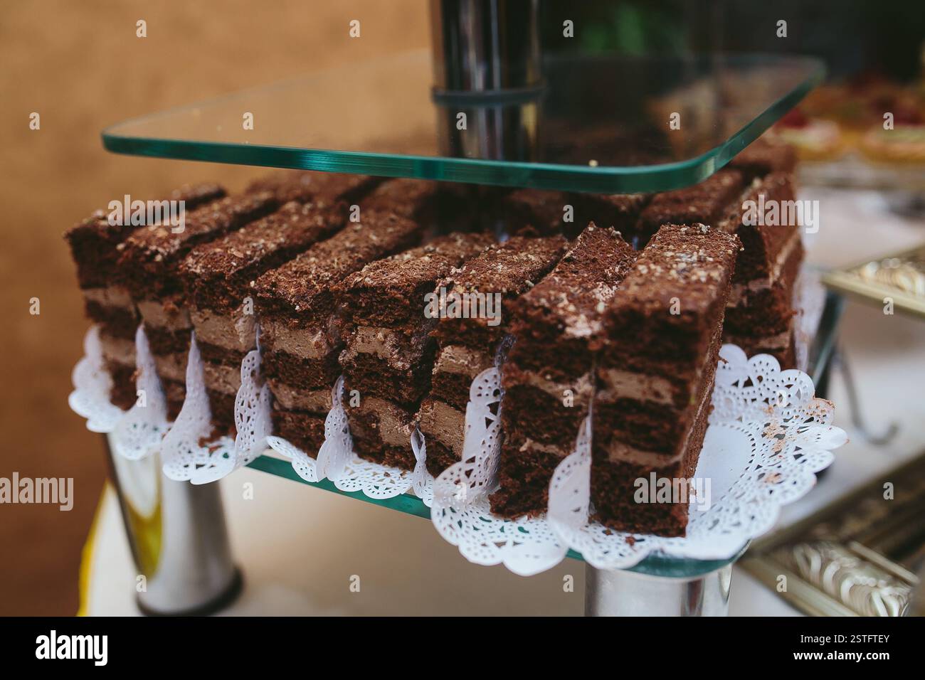 Delicious fancy wedding cake Stock Photo - Alamy