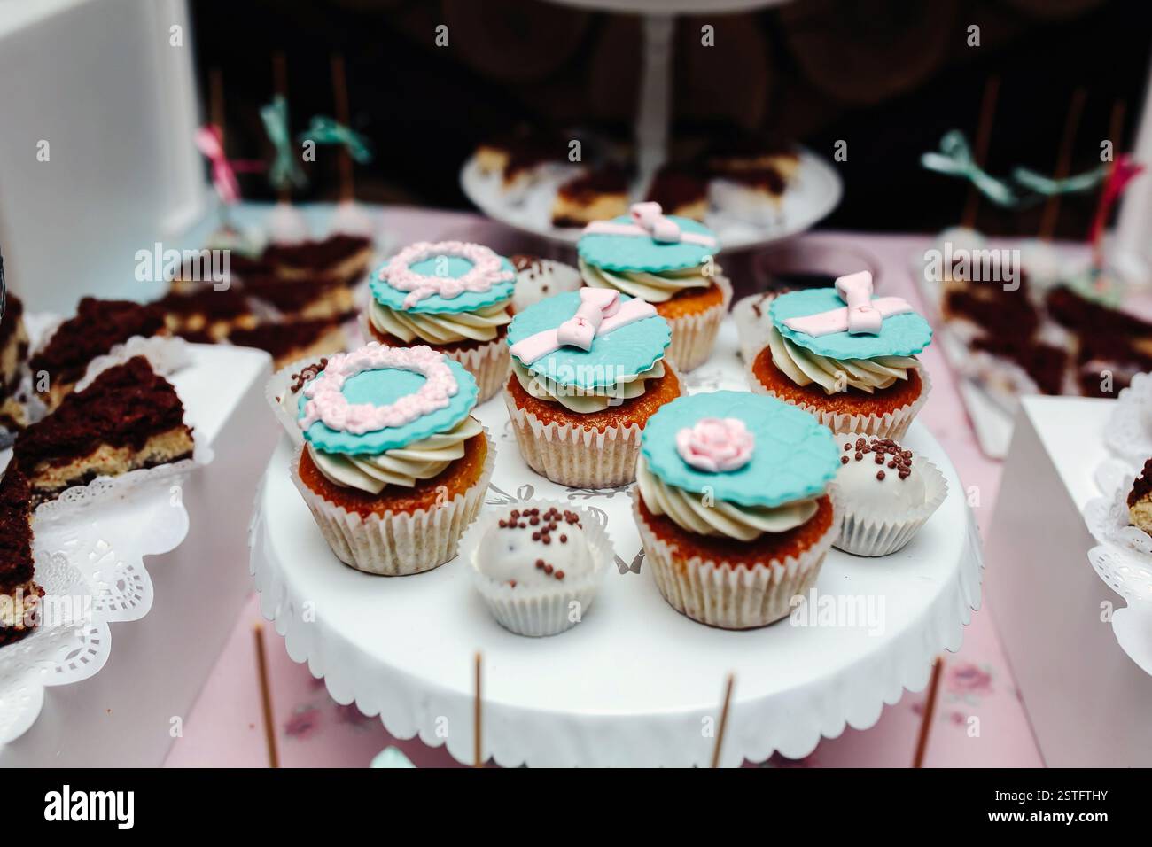 Delicious fancy wedding cake Stock Photo - Alamy