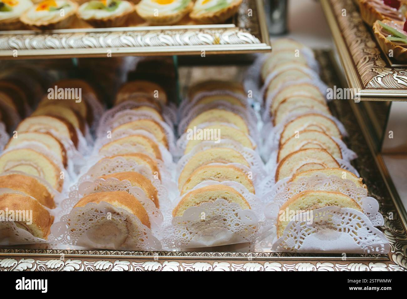 Delicious fancy wedding cake Stock Photo - Alamy