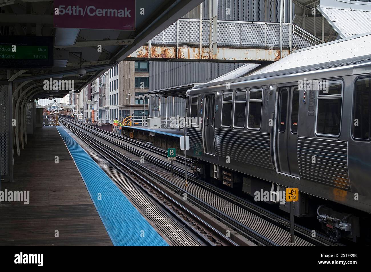Chicago, Illinois, USA; One of the Chicago Transit Authority stations ...