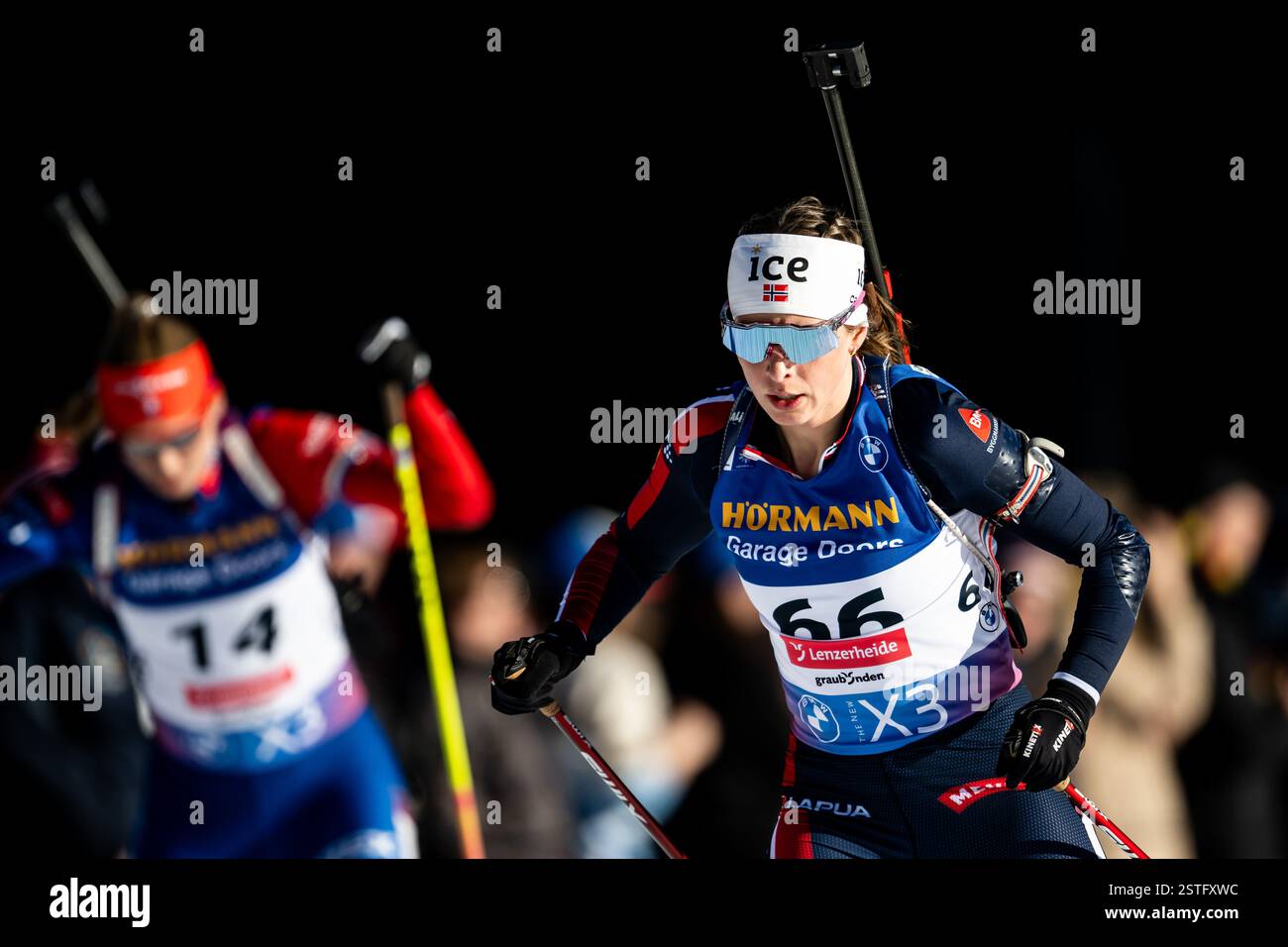 Ida Lien of, Norway. , . competes in women's 15 km individual during ...